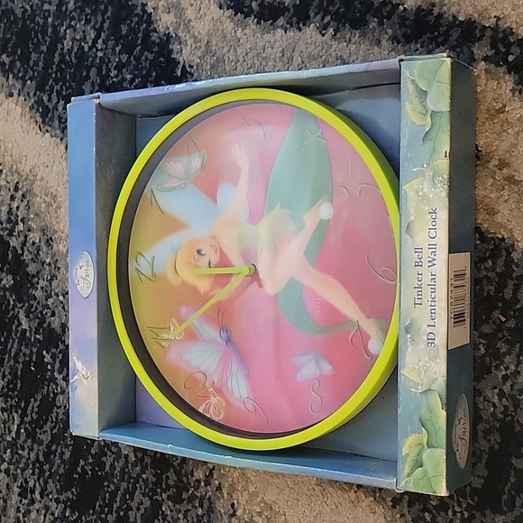 Disney | Wall Decor | Tinker Bell 3d Lenticular Wall Clock | Poshmark
